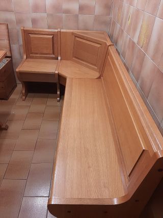 Panca ad angolo in legno - frassino - 200 x 113