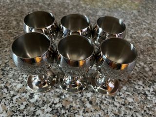 Set 6 bicchierini liquore acciaio