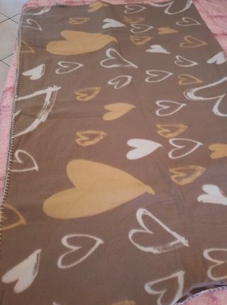 Plaid singolo vuoti beige e bianco