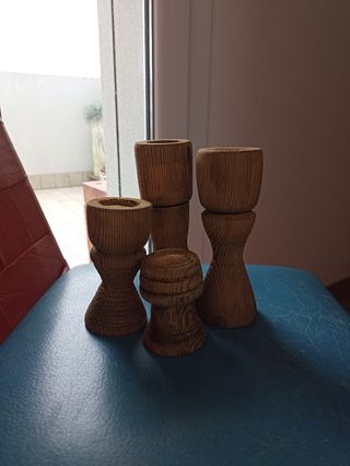 Portacandele in legno 