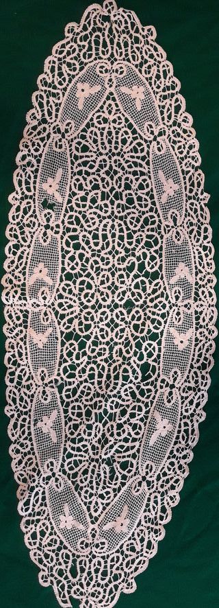 Centrotavola ovale di lino da 50 x 21 cm