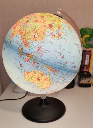 mappamondo luminoso