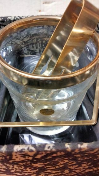 bicchieri in cristallo+porta ghiaccio 