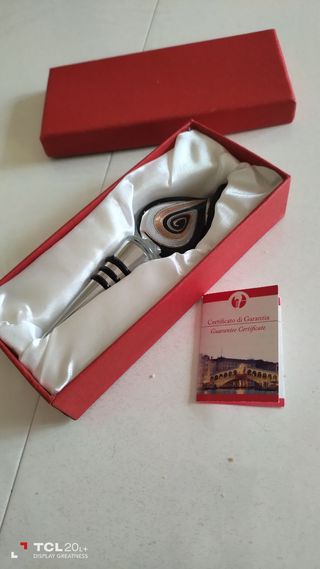 Tappo per bottiglia in vetro e acciaio