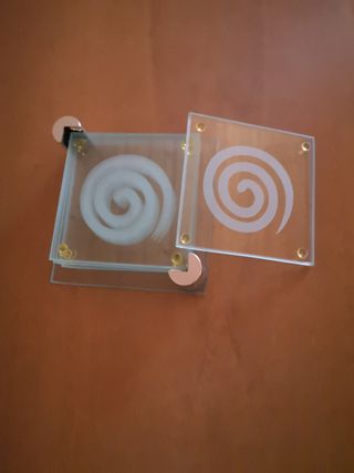 6 sottobicchieri di vetro