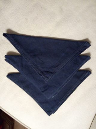 Tre Tovaglioli da Tavola Blu Navy