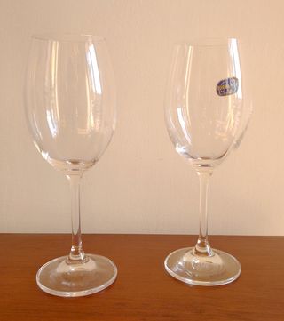 Due calici in cristallo di Bohemia