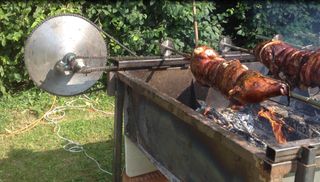 Gira arrosto per otto Porchette