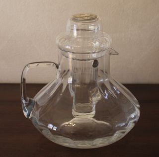 Brocca in cristallo con tappo argento