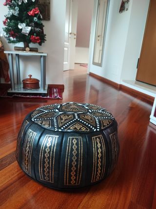 pouff marocchino in pelle