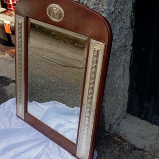specchio con riporti in argento 