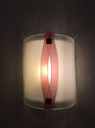 Aplic vetro soffiato rosa