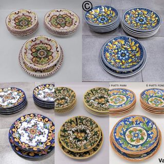 Set piatti 12 pezzi linea maiolica