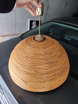 Lampadario In legno di Bambù O Rattan