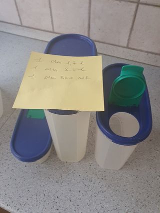 3 contenitori Tupperware 
