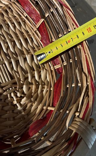 Cesto vimini leggero portafrutta Natale Capodanno 