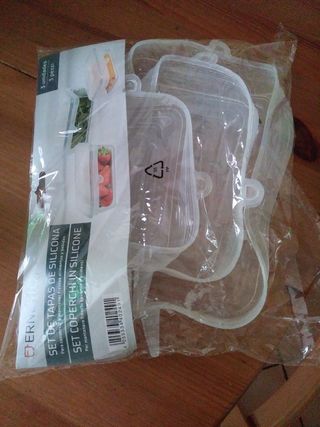 set coperchi in silicone per contenitori rettangol