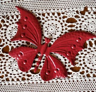 Farfalla colore rosso artigianale #madeinitaly