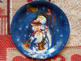 Piatto natalizio da appendere diametro cm 20