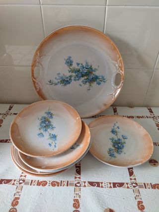 Servizio piatti dolce vintage anni 50 