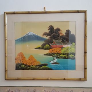 Quadro vintahe giapponese dipinto su seta