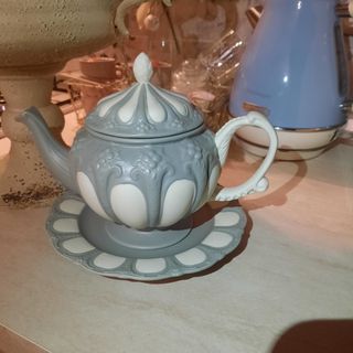 teiera con piatto blanc mariclò 