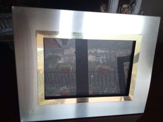 Cornice in Acciaio Satinato color argento e oro