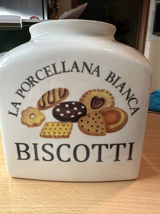 Biscottiera- porta biscotti in porcellana