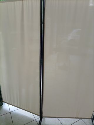 Paravento Separè 3 Pannelli 253x50x182 cm in Metal