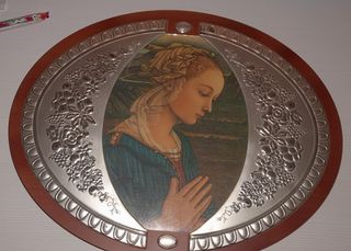 quadro ovale arte povera 