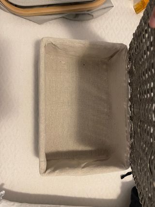 Scatola tessuto e effetto vimini