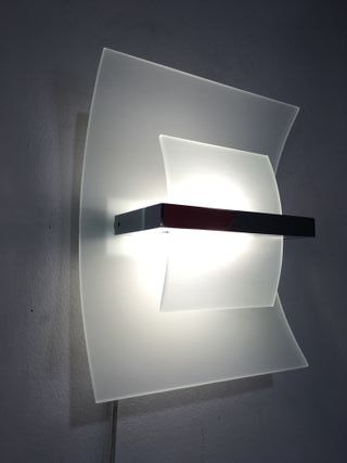 Aplic metallo vetro curvo