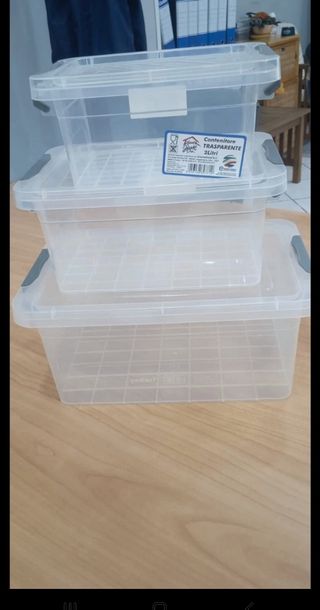 set contenitori con coperchio trasparente 