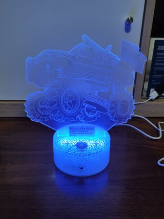 Lampada 3D Monster Truck nuova mai utilizzata
