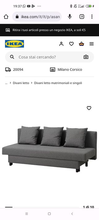 divano letto 3 posti
