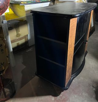 Mobile porta Tv in radica con rotelle 