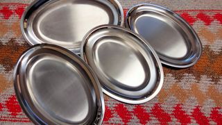 piatti portata ovale in acciaio inox 