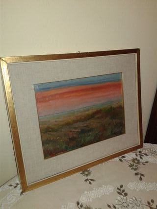 QUADRO TRAMONTO 50x41 PIERO RICCARDI 1963 