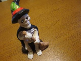 Soprammobile Halloween scheletro ceramica