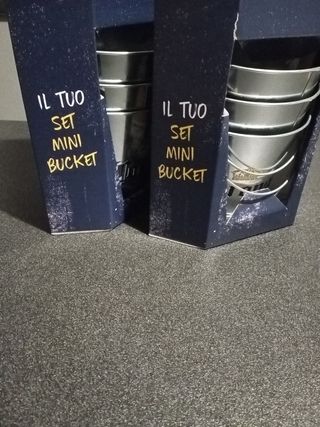 2 set con 6 mini bucket 