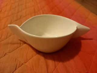 Salsiera in ceramica, lato lungo diametro cm 13