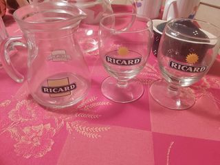 caraffa e 2calici ricard