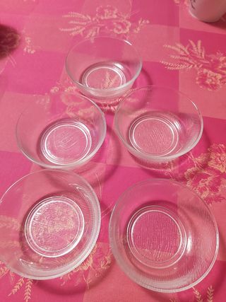 5 ciotole coppette vetro