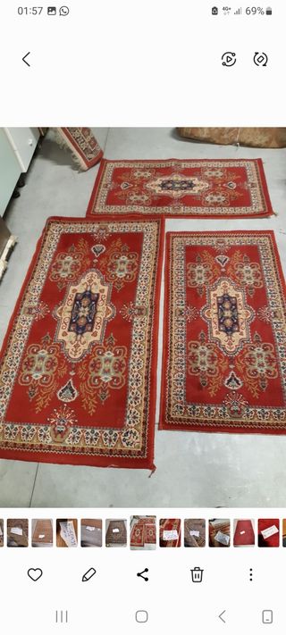 tris tappeti da camera Con  difetto 