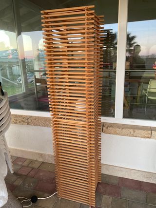 Piantana luce artigianale con doppia illuminazione