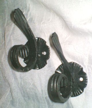 Coppia appendiabiti ferro battuto