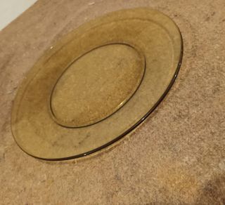 Piatto Centrotavola Vitrosax Vetro Giallo