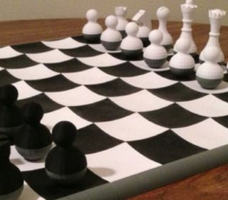 Scacchiera 3D sferica bicolore 