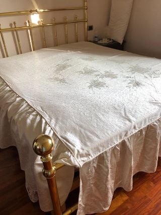 Copri letto matrimoniale dipinto a mano  160 x 220