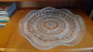 piatto in vetro  vintage diametro 30